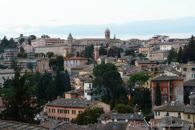 Perugia medieval city of staircases and arches in central Italy